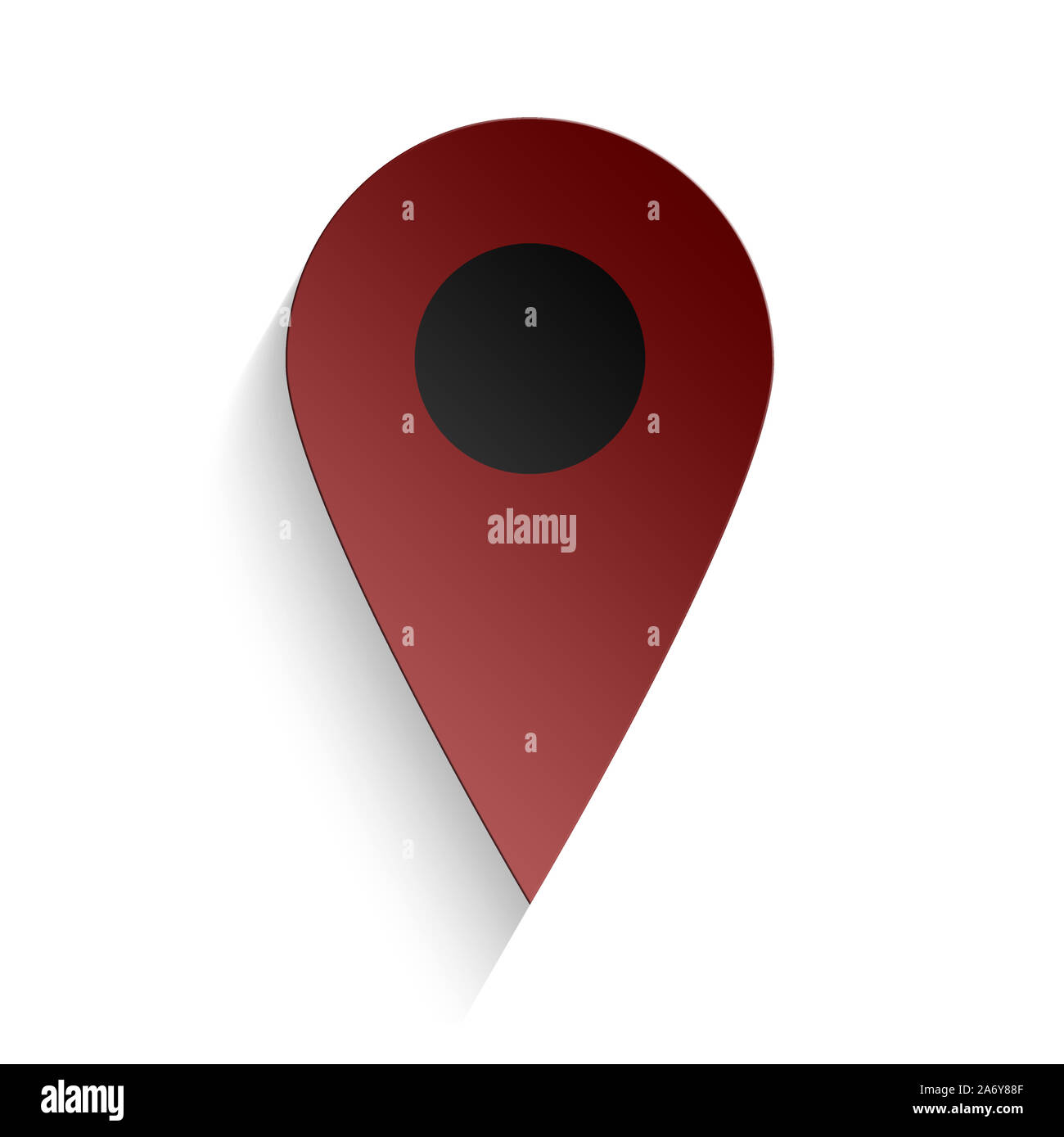 Illustration of map point icon, map pin sign Stock Photo - Alamy