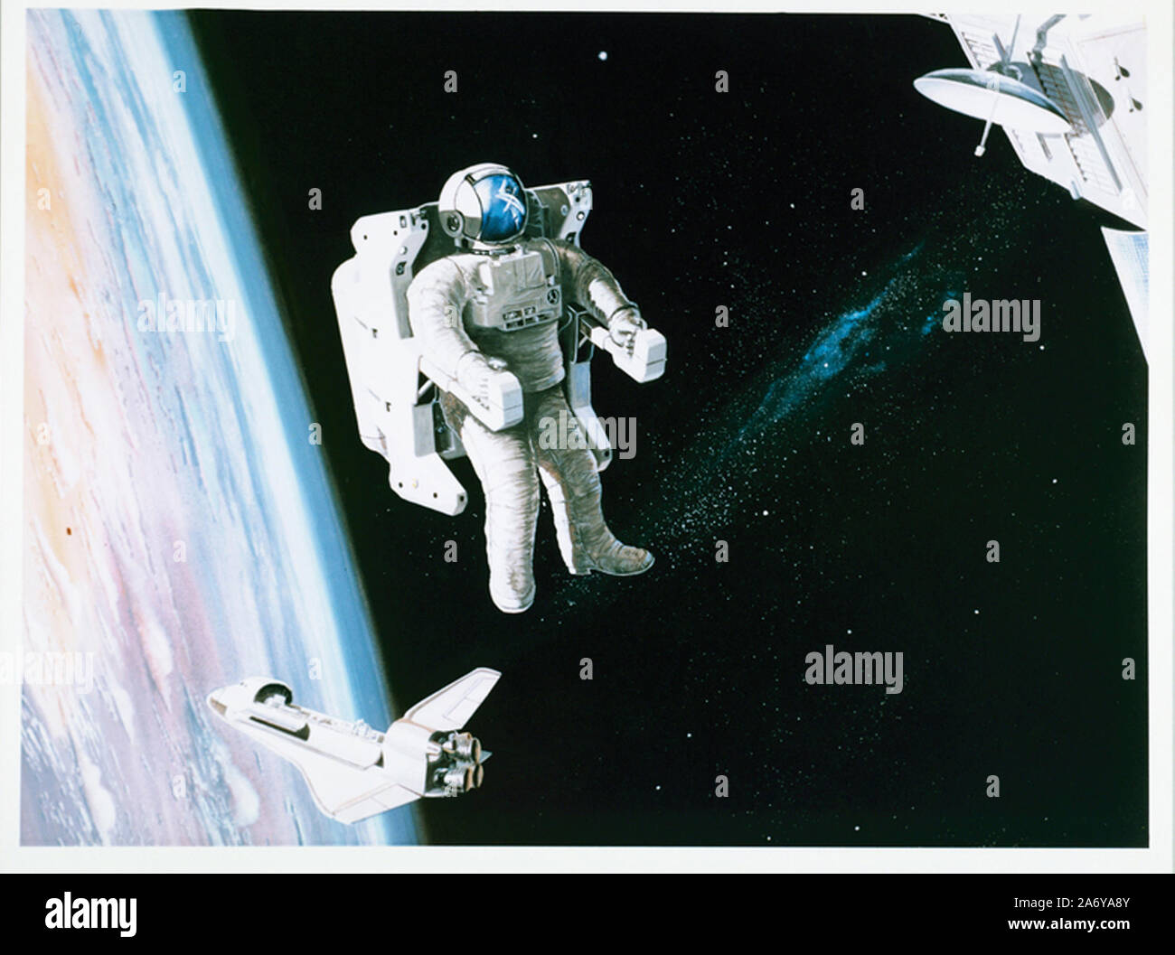 vintage science fiction illustration depicting possible future Stock ...