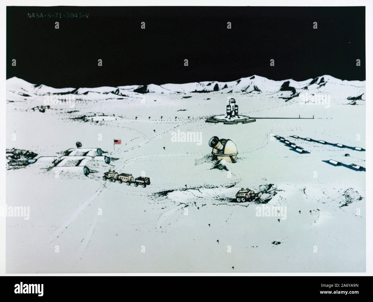 vintage science fiction illustration depicting possible future Stock ...