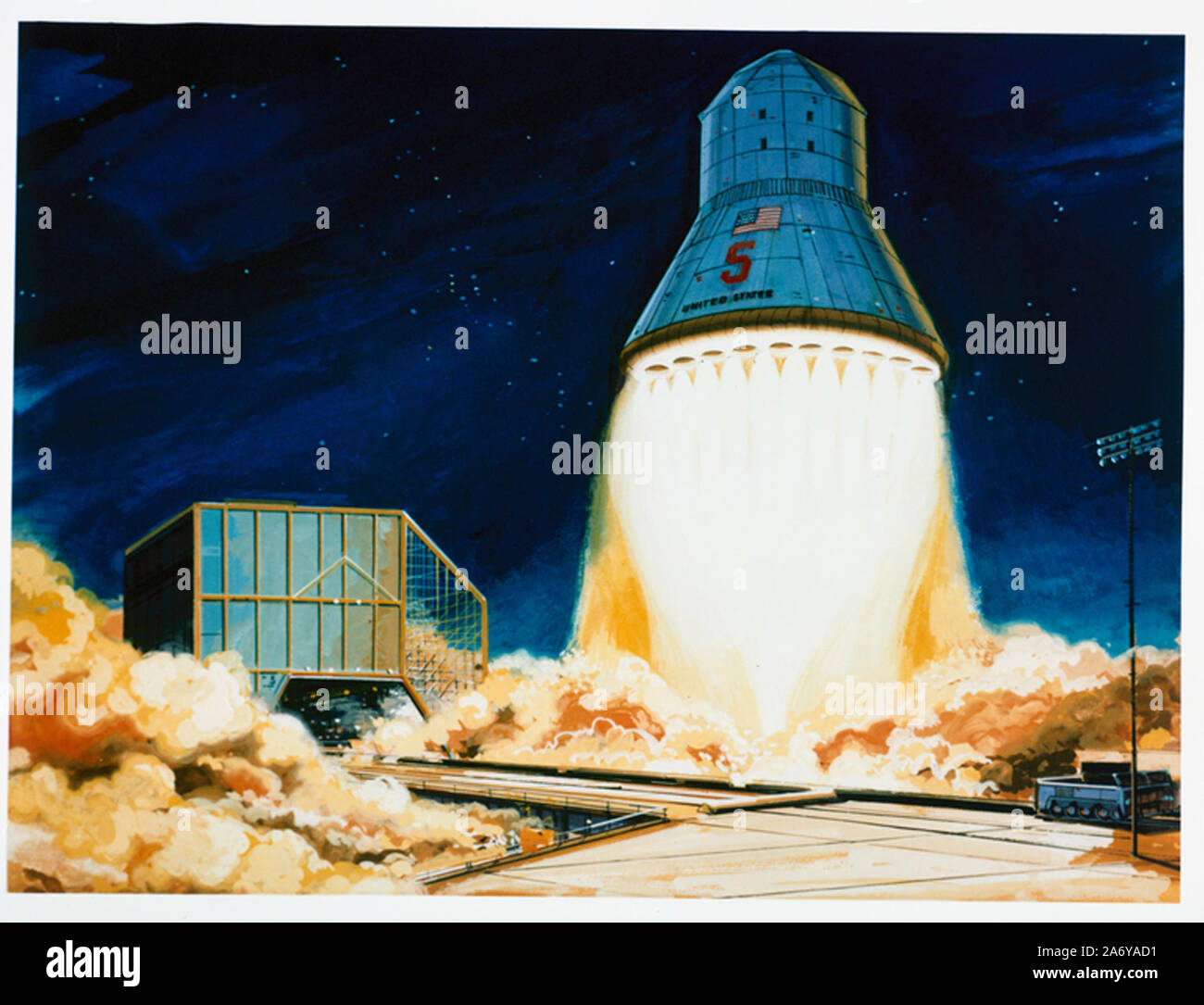 vintage science fiction illustration depicting possible future Stock ...