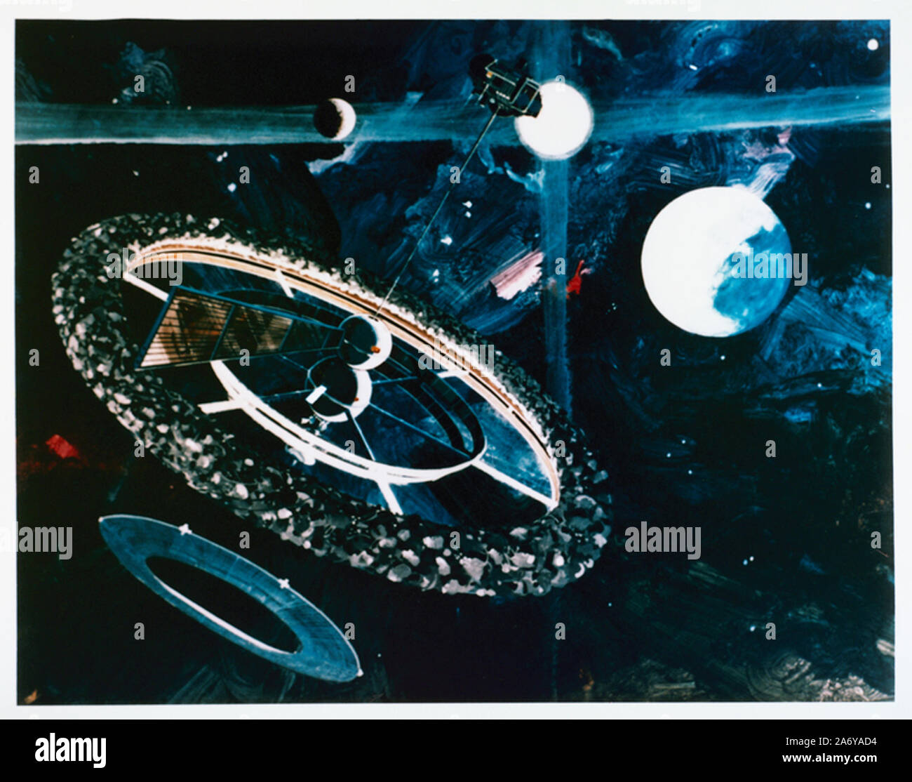 vintage science fiction illustration depicting possible future Stock ...