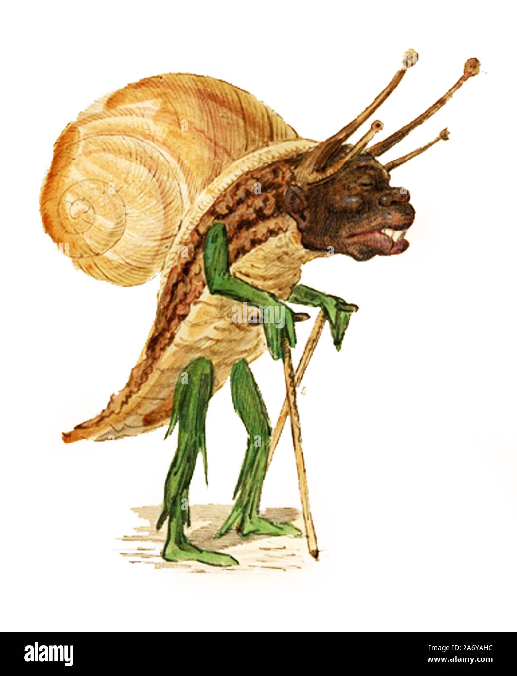 vintage anthropomorphic creature illustration Stock Photo - Alamy