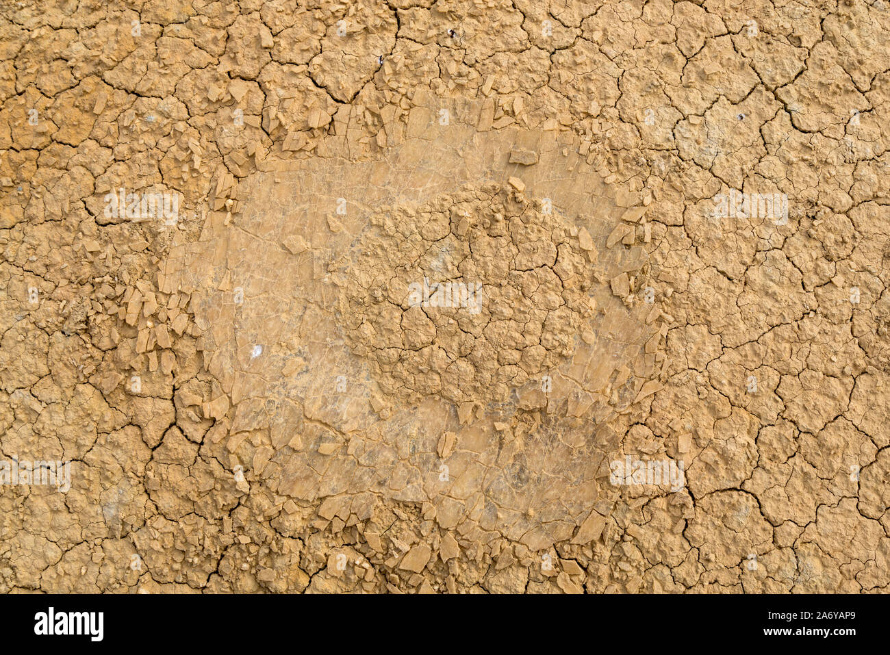 Clay sandy earth parched and cracked Stock Photo - Alamy