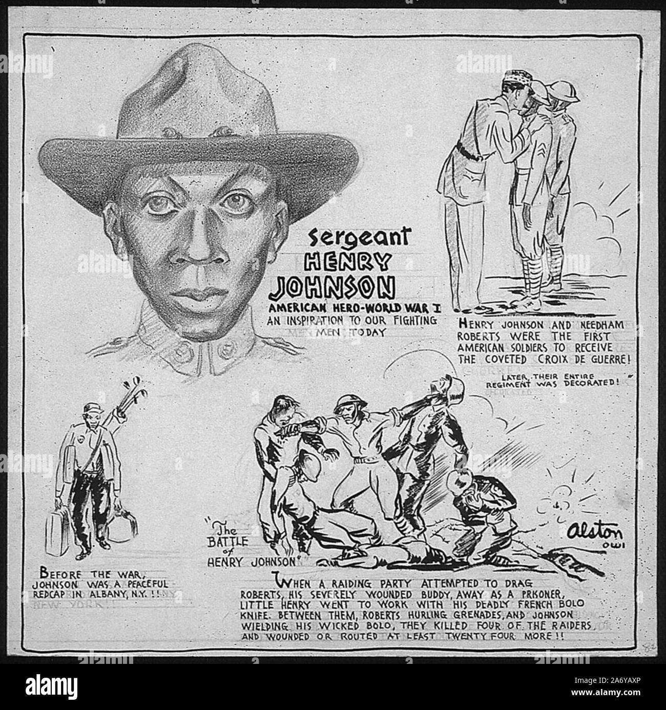 famous american hero illustration Stock Photo - Alamy