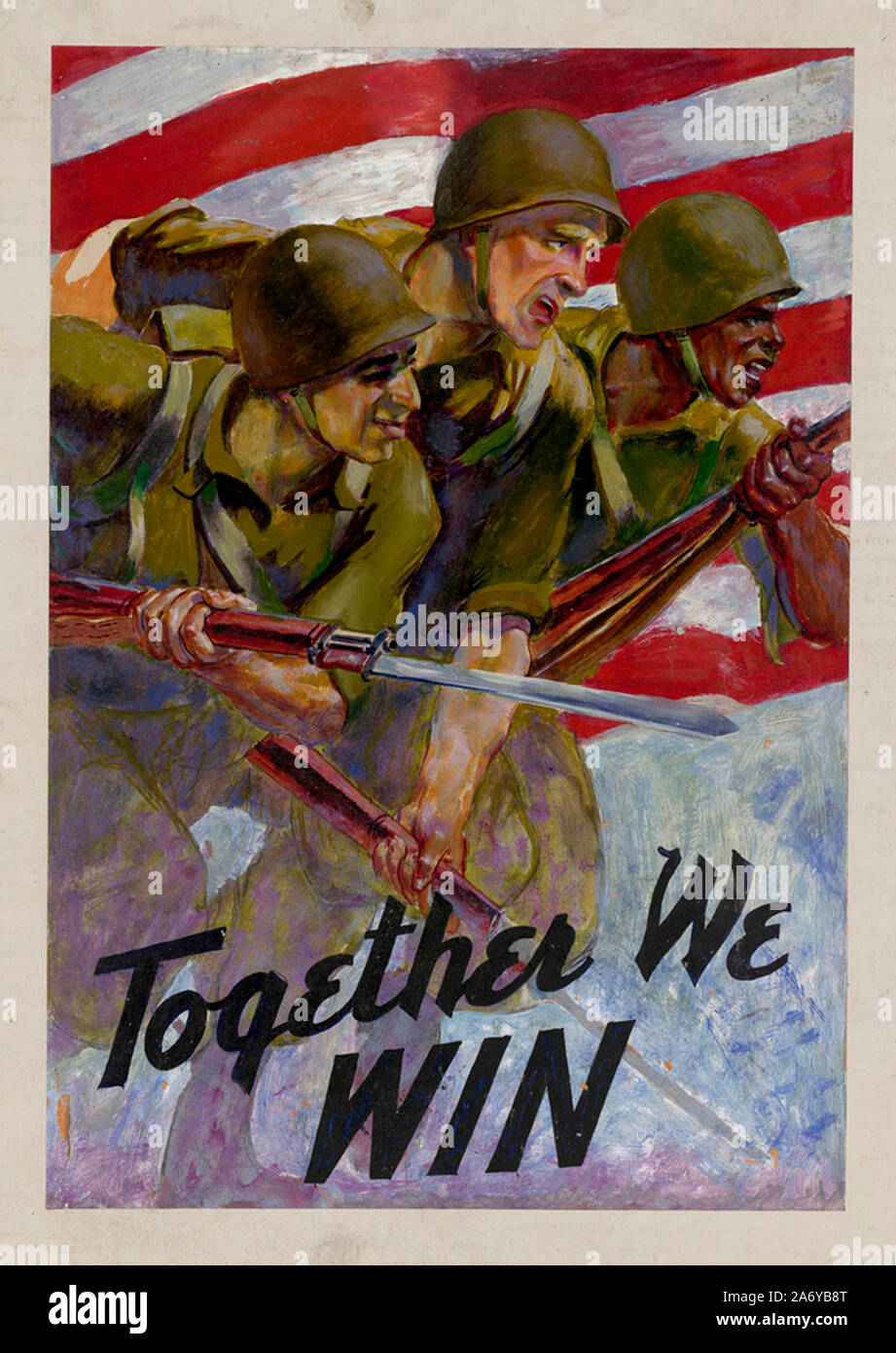 vintage war poster propaganda illustrated artwork Stock Photo - Alamy
