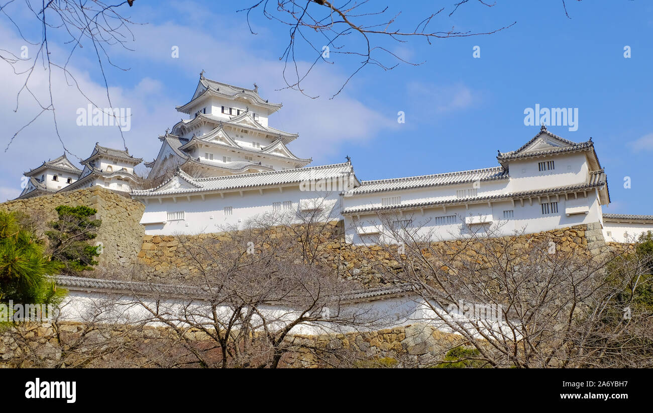 Himeji Castle in the city of Himeji, Japan, is regarded as the finest ...
