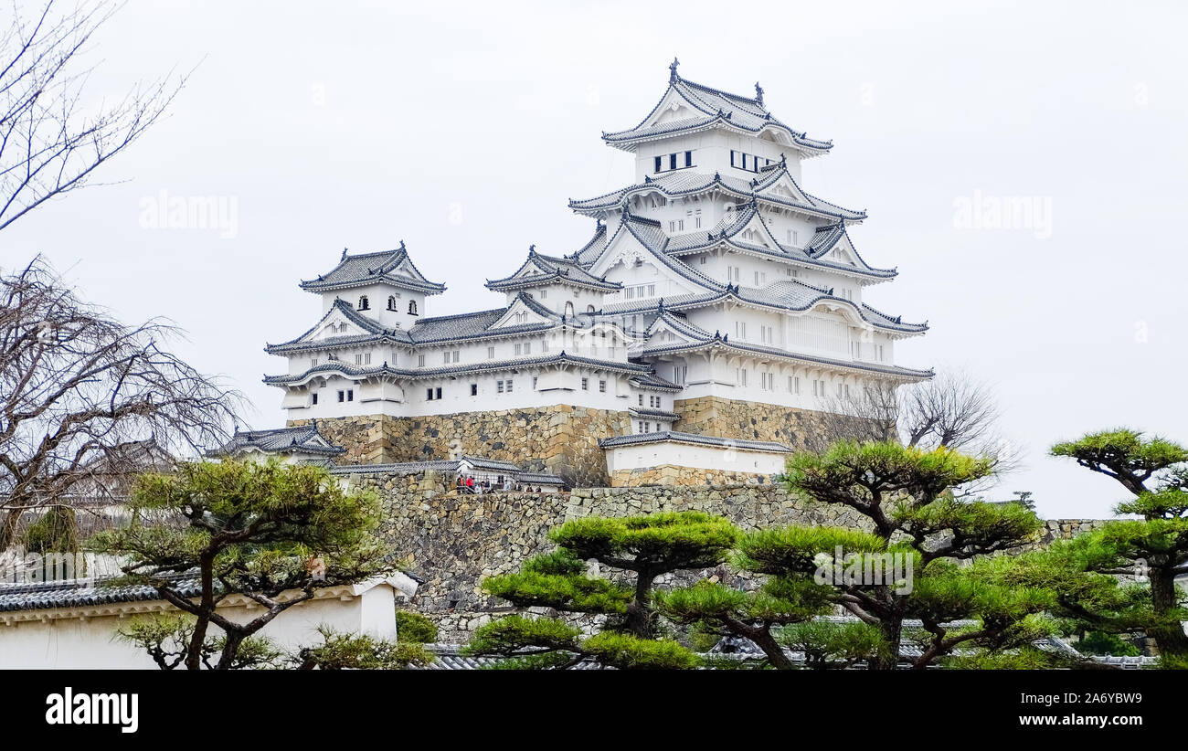 Himeji Castle in the city of Himeji, Japan, is regarded as the finest ...