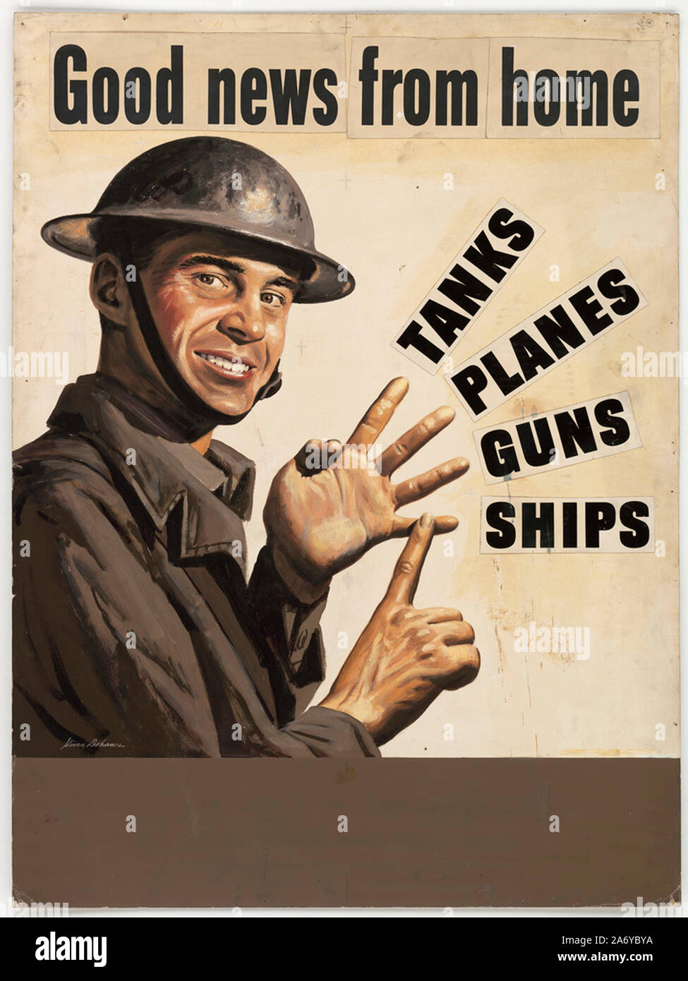 vintage war poster propaganda illustrated artwork Stock Photo - Alamy