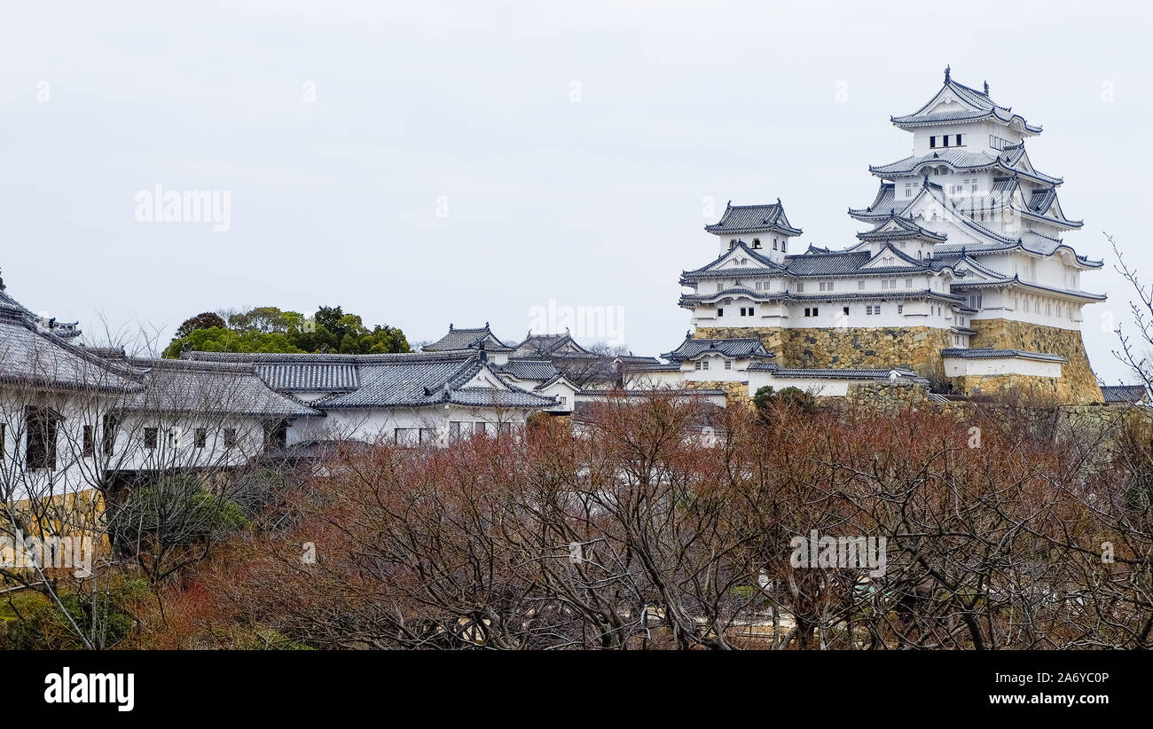 Himeji Castle in the city of Himeji, Japan, is regarded as the finest ...