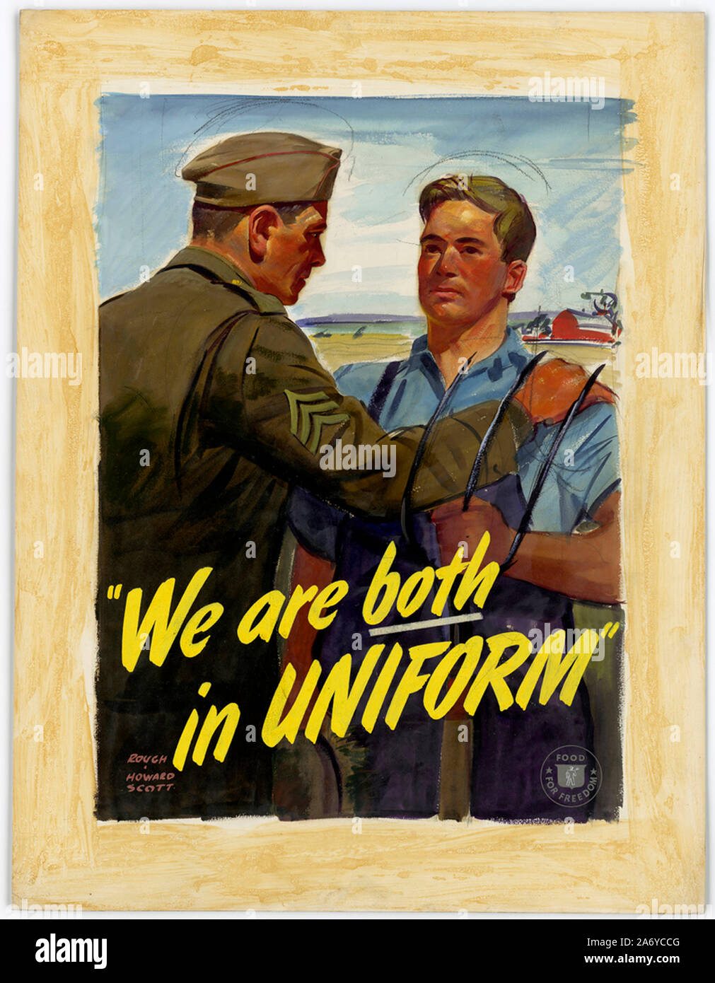 vintage war poster propaganda illustrated artwork Stock Photo - Alamy