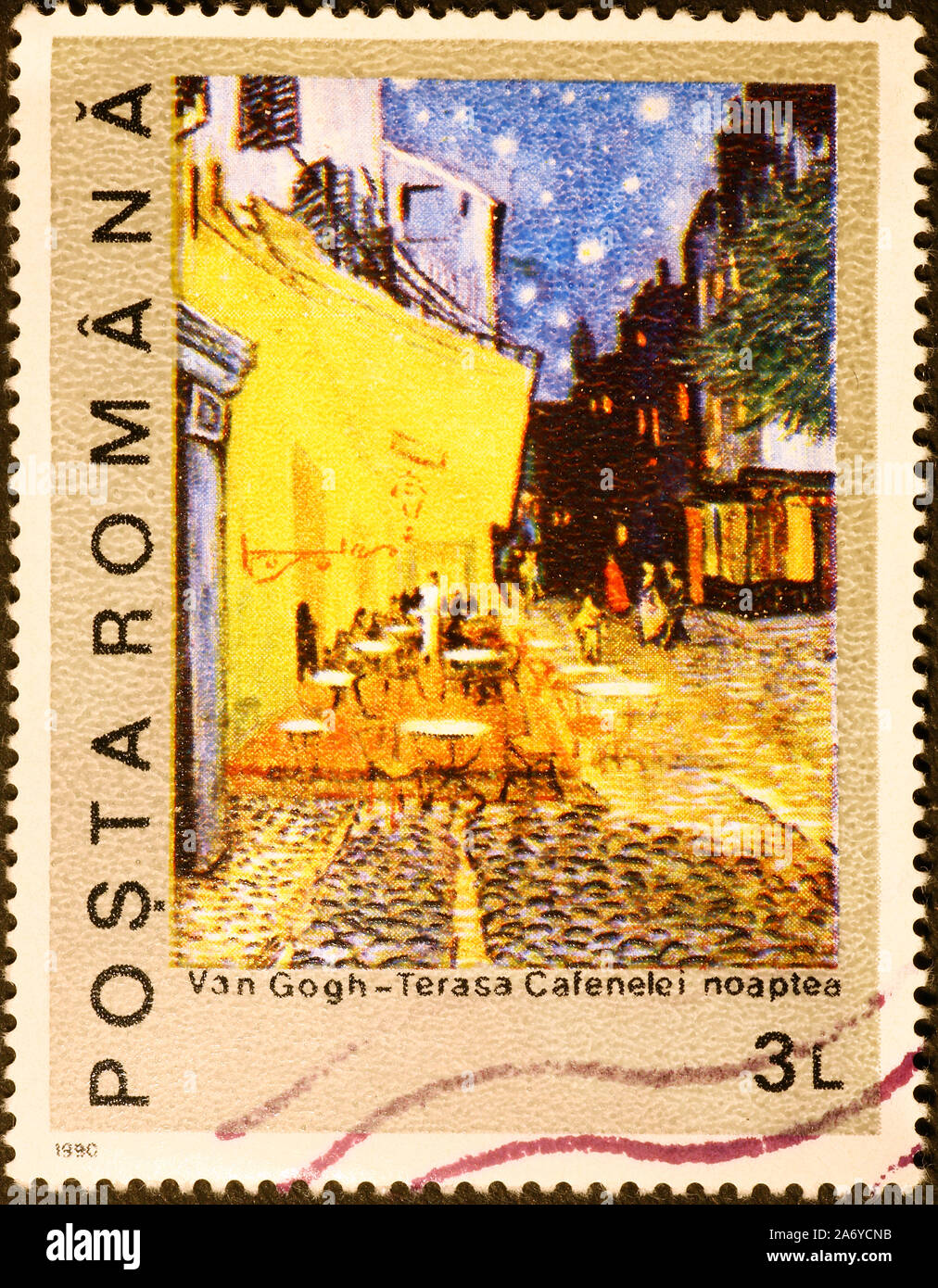 Painting by Vincent Van Gogh on postage stamp Stock Photo - Alamy