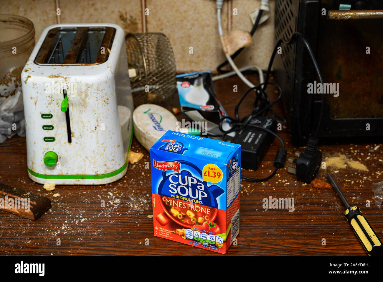 Dirty Work Kitchen Messy Kitchen Work Top Stock Image. Image Of Pots,
