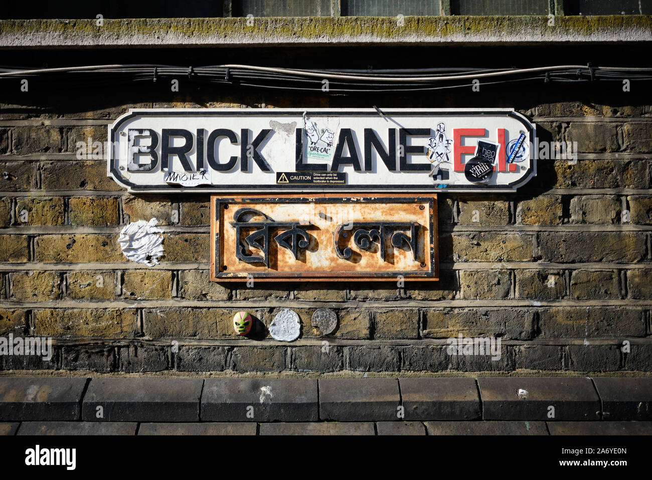 Street sign for Brick Lane in Spitalfields, London. UK Stock Photo - Alamy