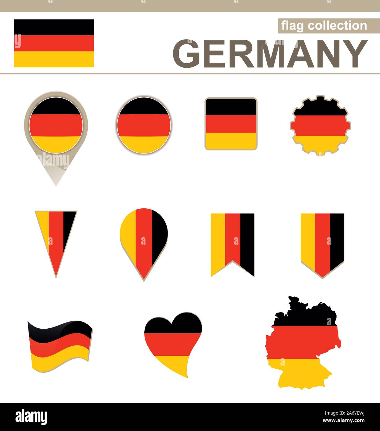 Germany Flag Collection, 12 versions Stock Vector Image & Art - Alamy