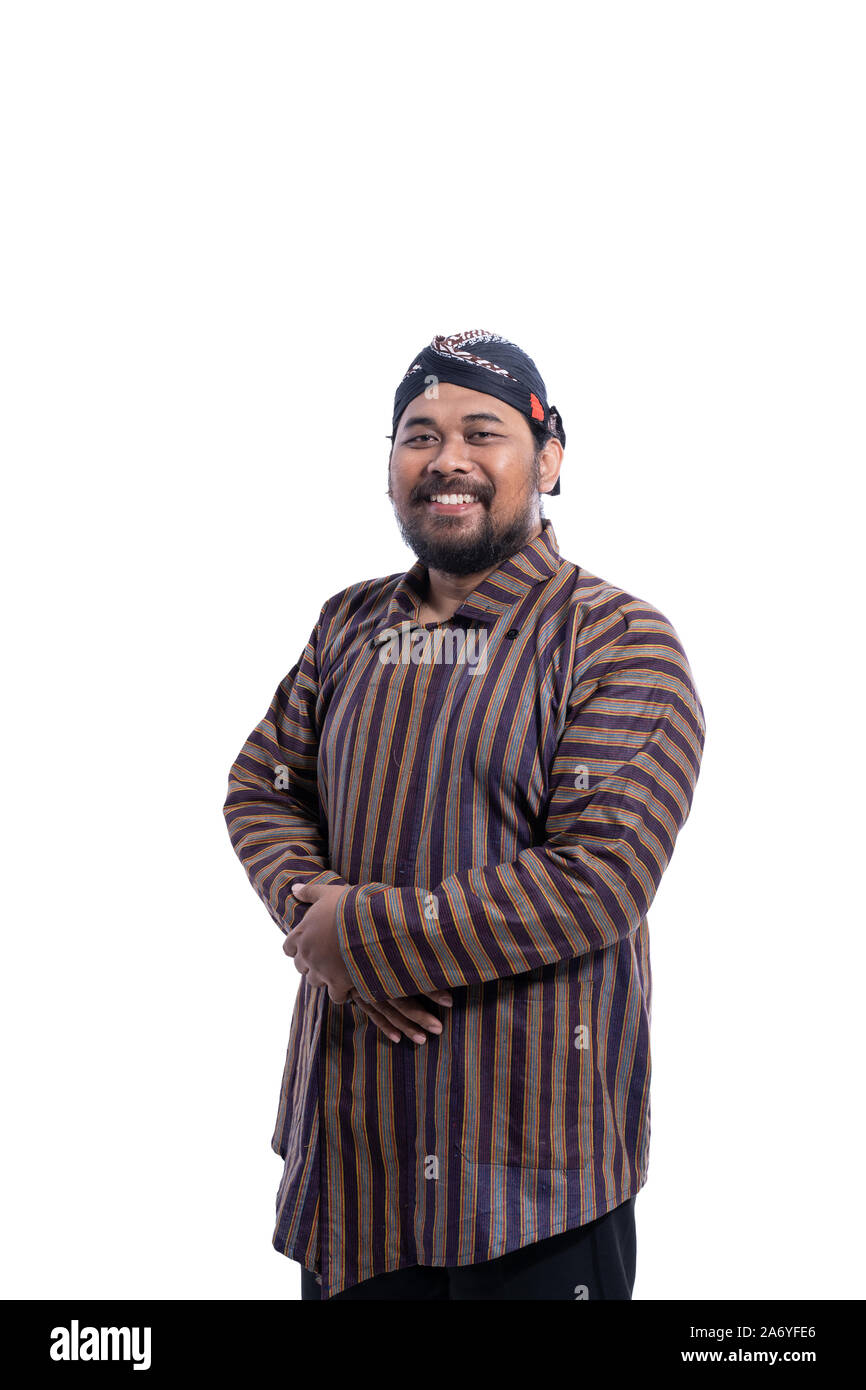 male with javanese traditional cloth lurik Stock Photo - Alamy
