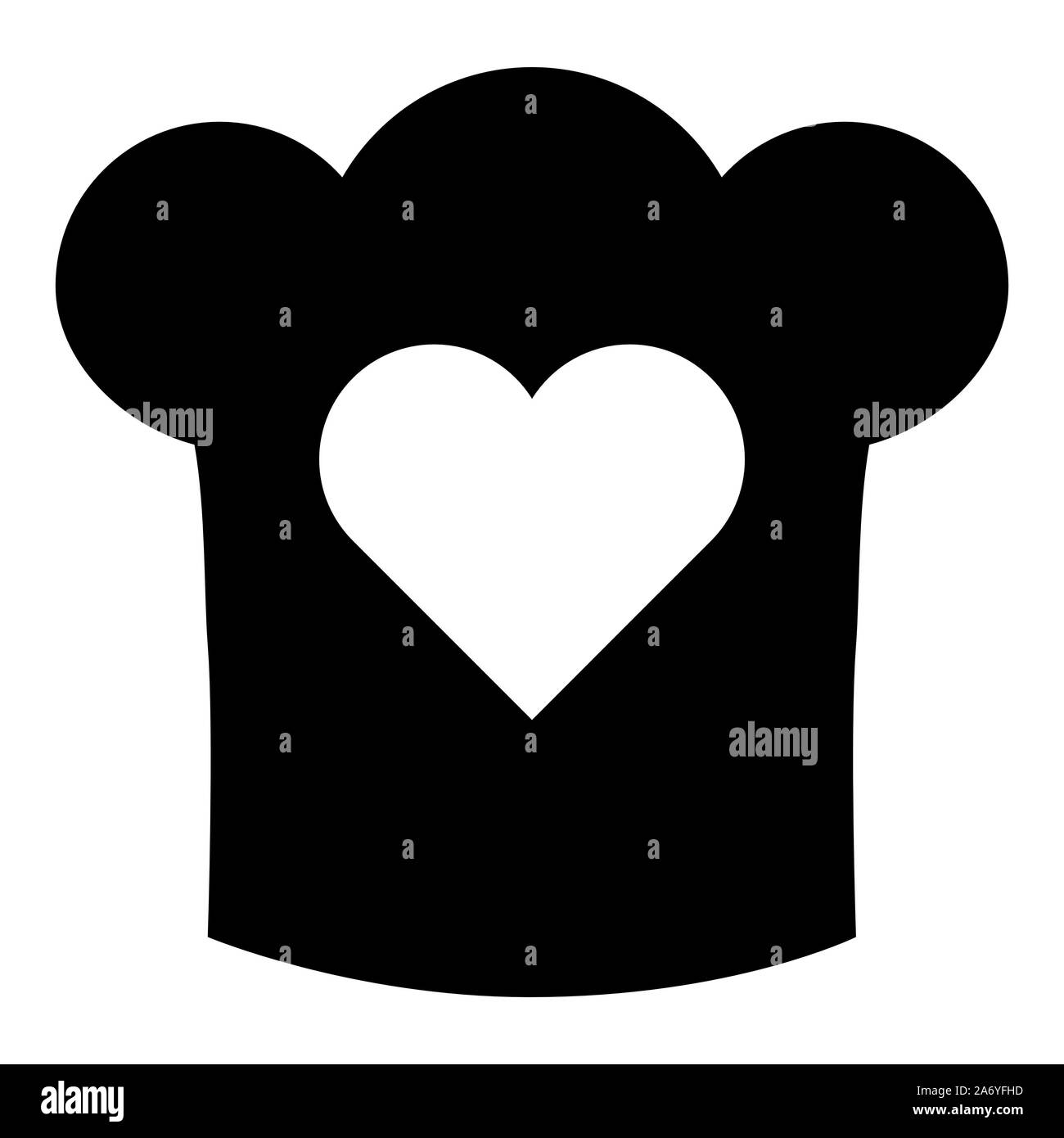 Heart and chef hat Stock Photo - Alamy