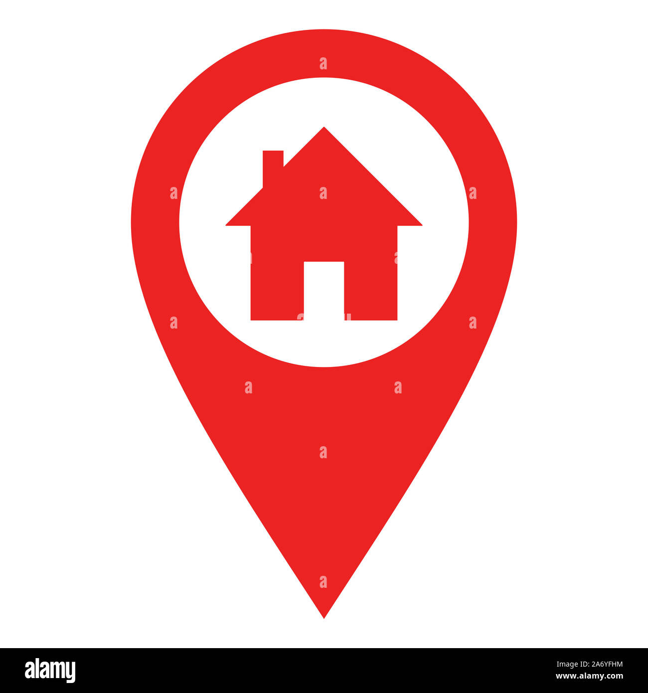 Home and location pin Stock Photo - Alamy