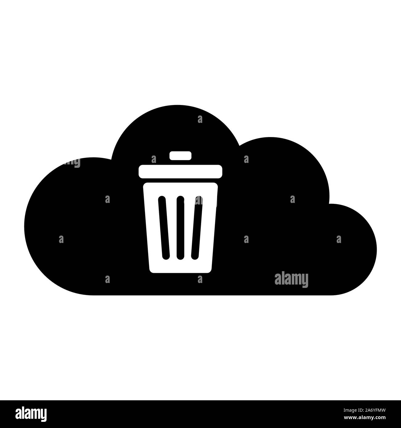 Waste bin and cloud Stock Photo - Alamy