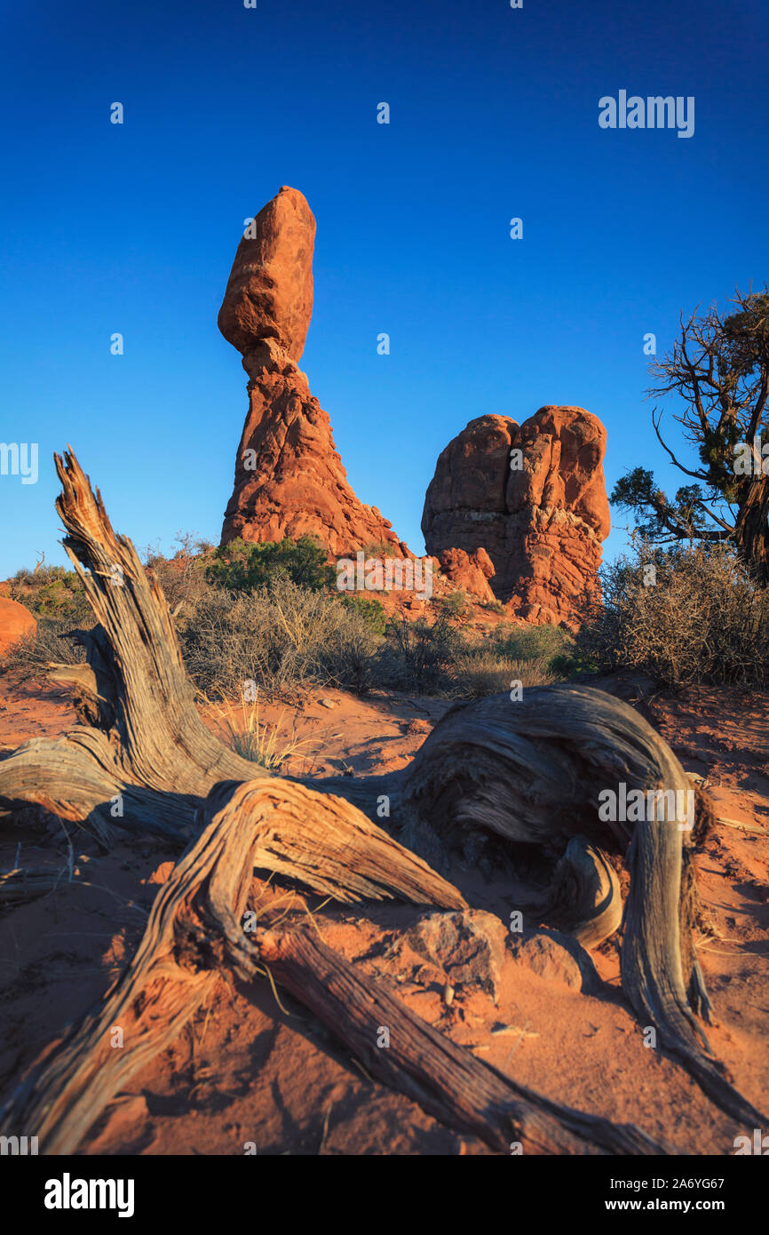 USA, Utah, Moab, Arches National Park, Balanced Rock Stock Photo - Alamy