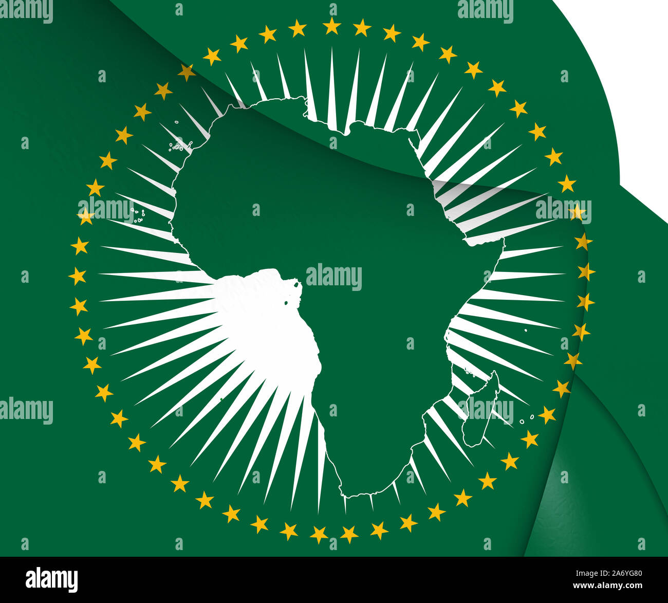 3D Flag of African Union. 3D Illustration Stock Photo - Alamy