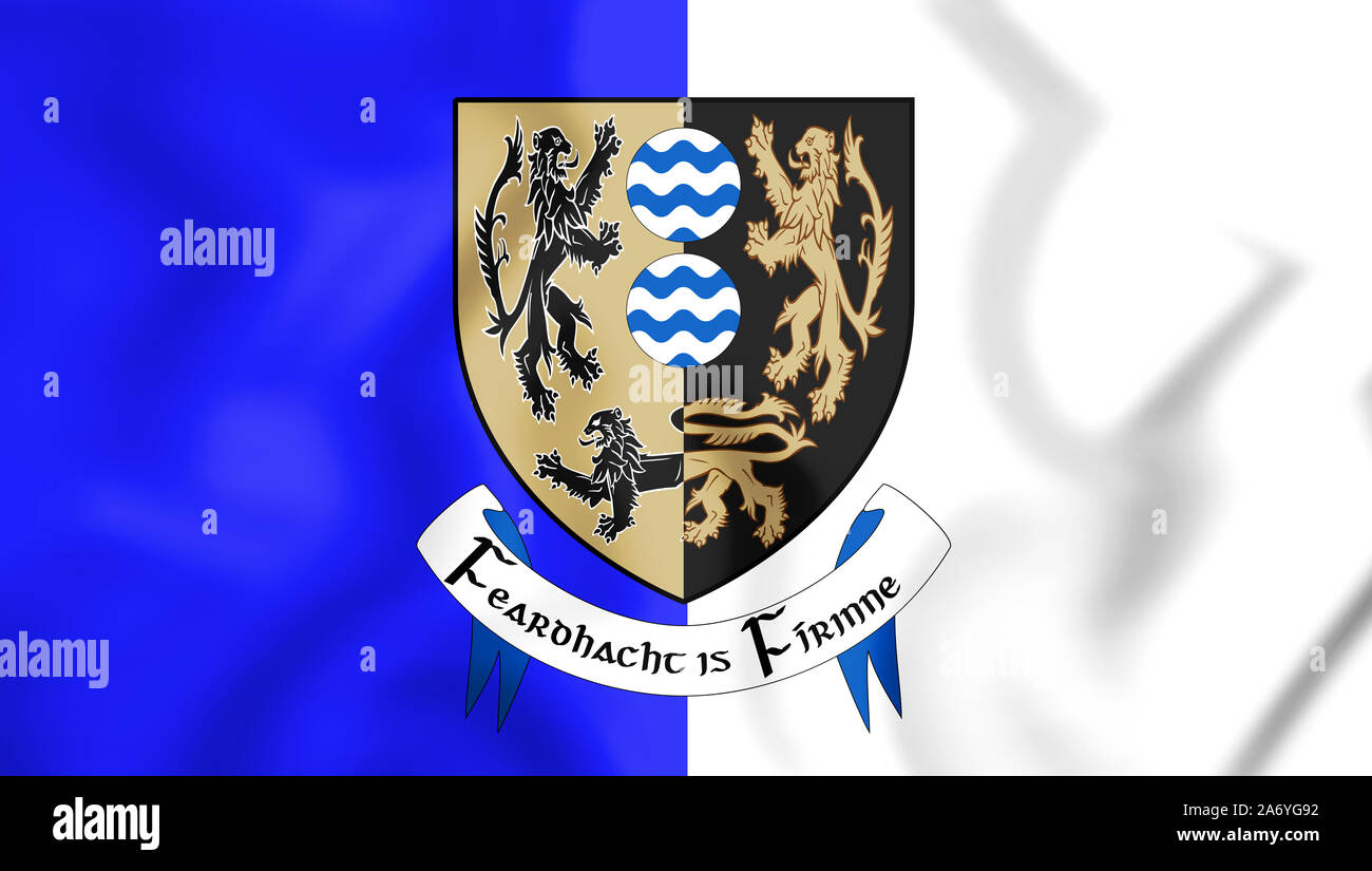 3D Flag of County Cavan, Ireland. 3D Illustration Stock Photo - Alamy