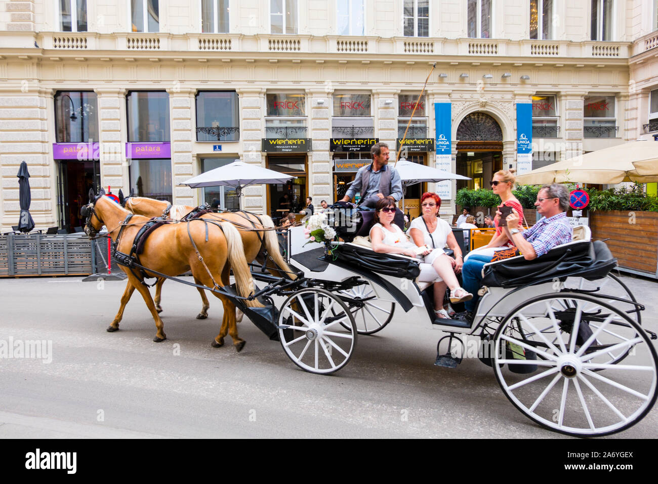Horse drawn carriage, old town, Vienna, Austria Stock Photo - Alamy