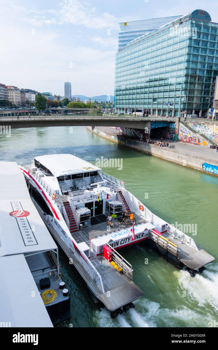 Danube vienna boat hi-res stock photography and images - Alamy