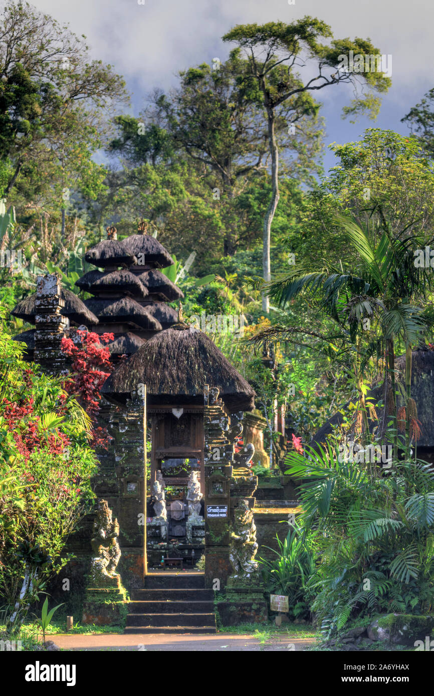 Indonesia, Bali, entrance gate to Pura Luhur Batukaru temple on the ...