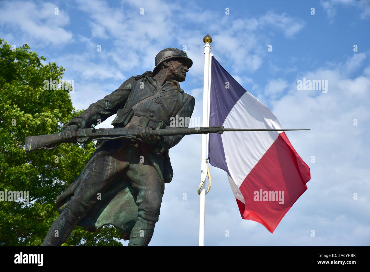 WW1 memorial Sourdeval Normandy france Stock Photo - Alamy