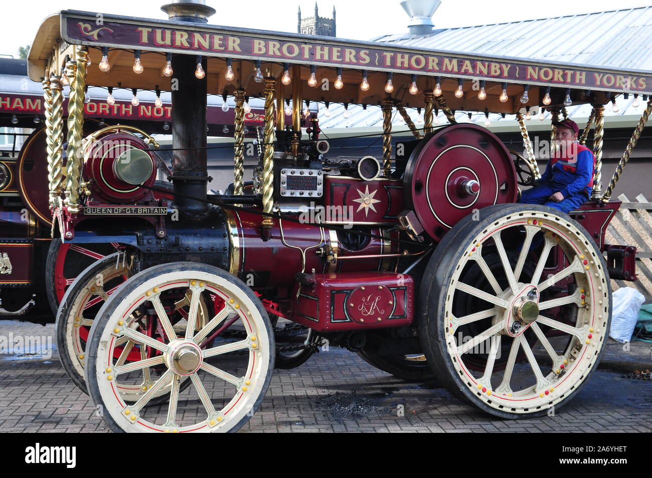Queen of Great Britain, steam engine, Ingrow station, KWVR, Keighley ...