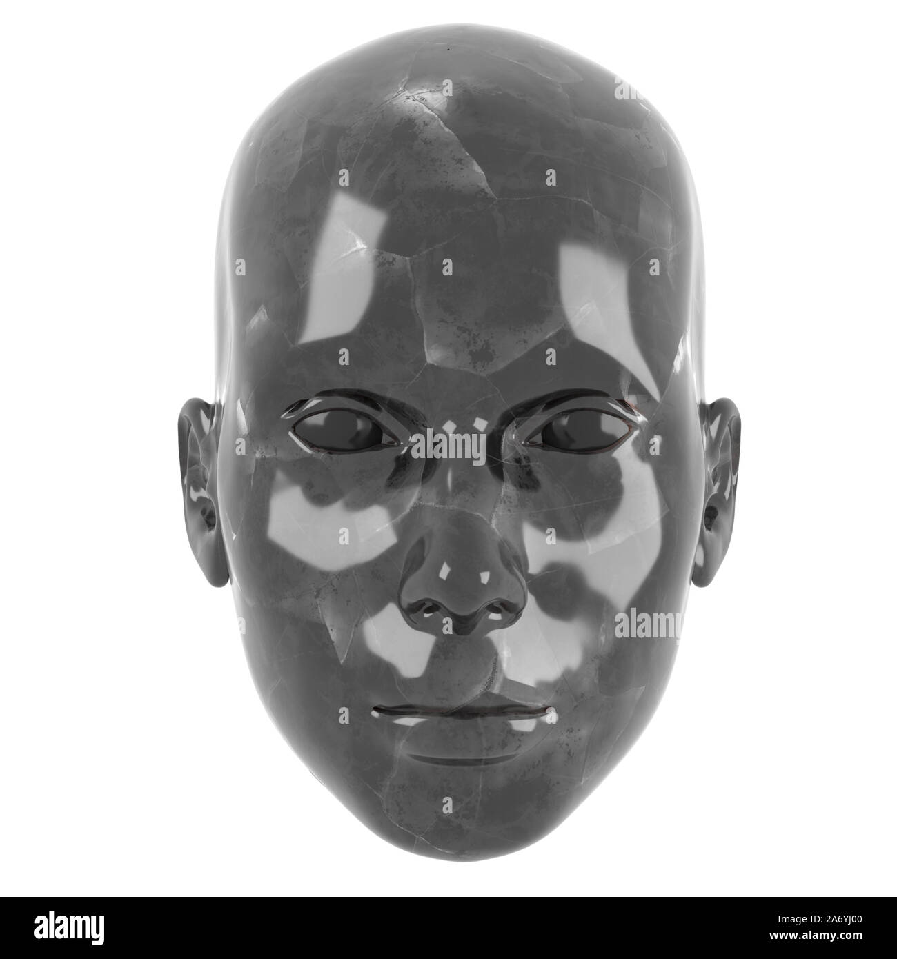 Head made of ice Stock Photo - Alamy