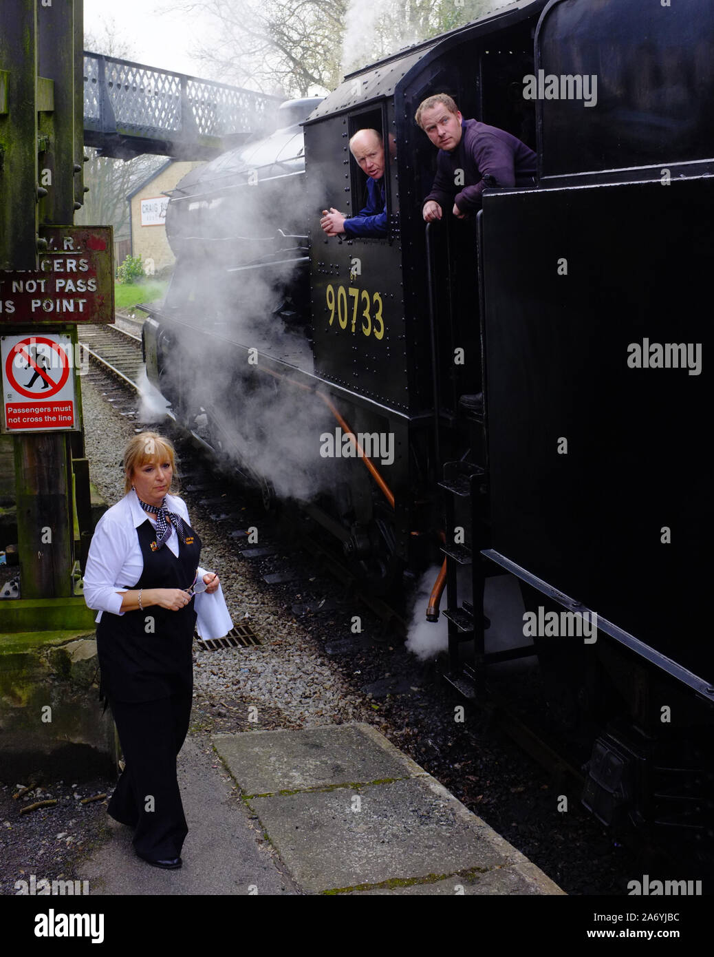 Railway Staff on the KWVR at Haworth, Keighley and Worth Valley Railway ...