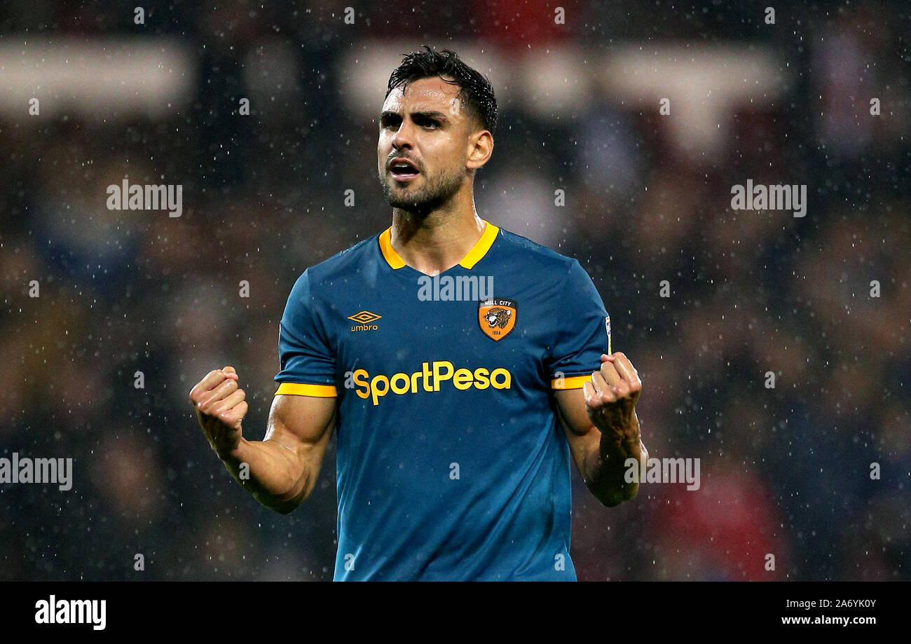 Hull City's Ryan Tafazolli celebrates after the final whistle Stock ...