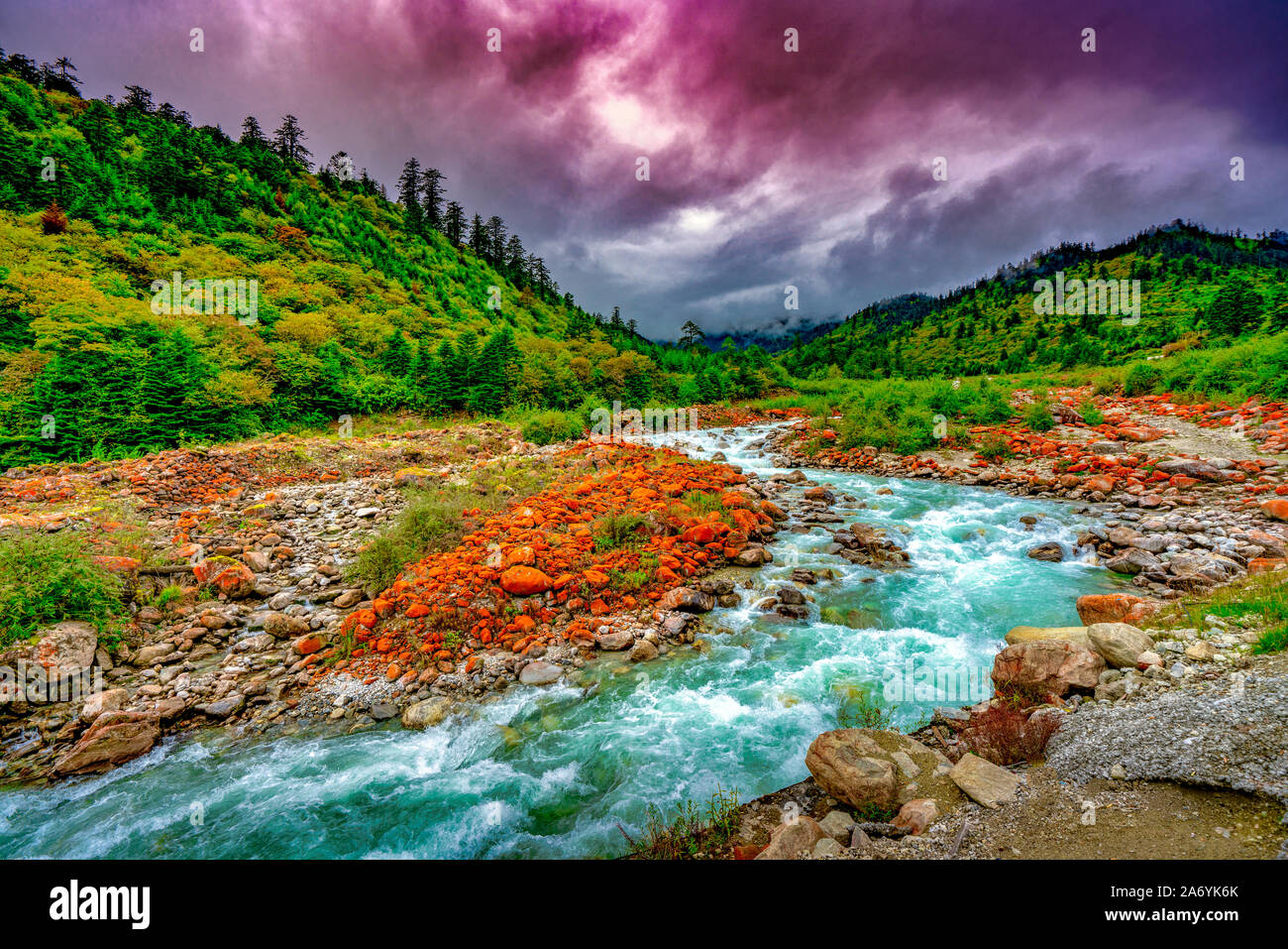 Red Rock Beach is located in the estuary region of the Yajiageng River ...