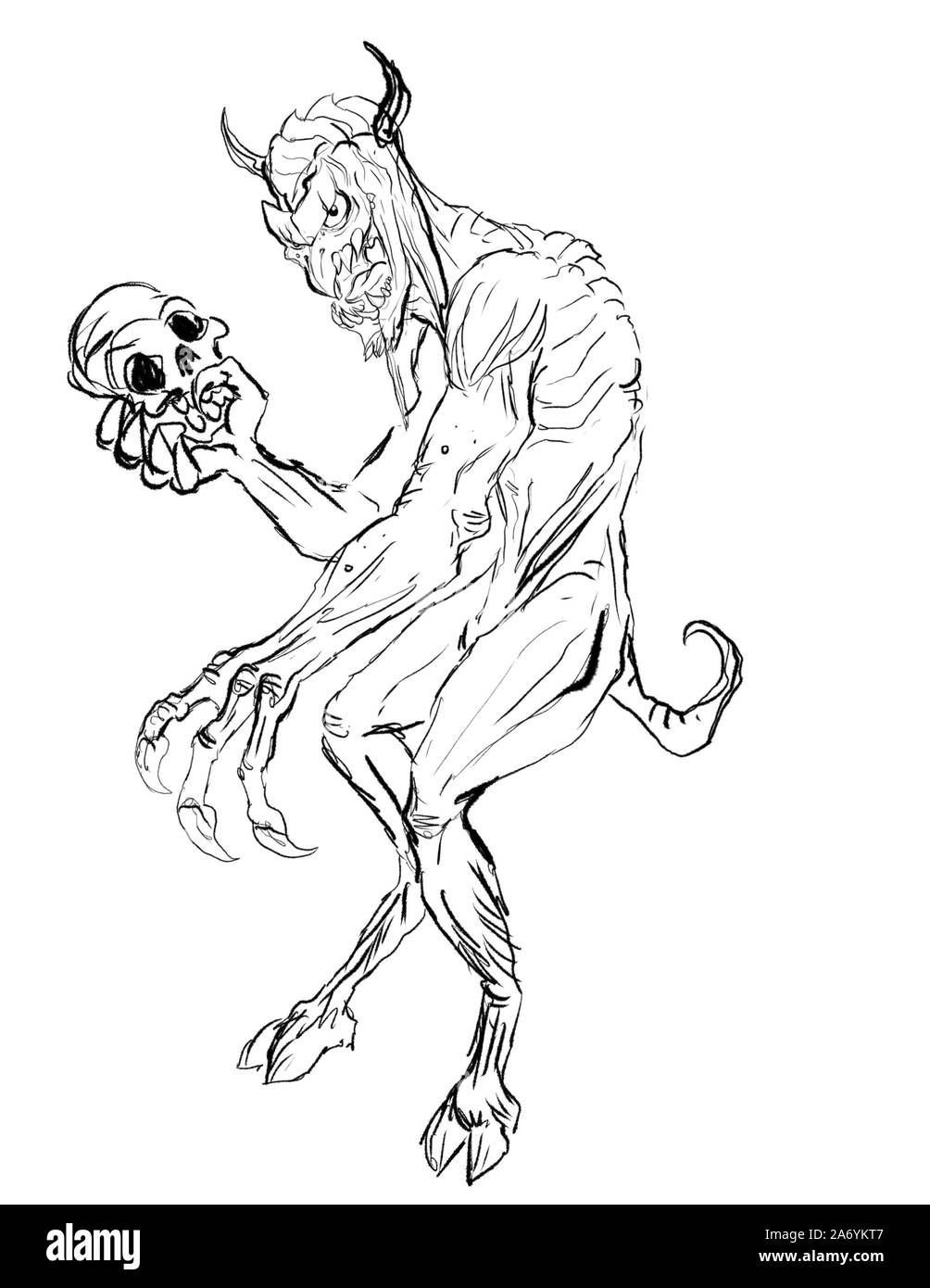 a devil illustration Stock Photo - Alamy