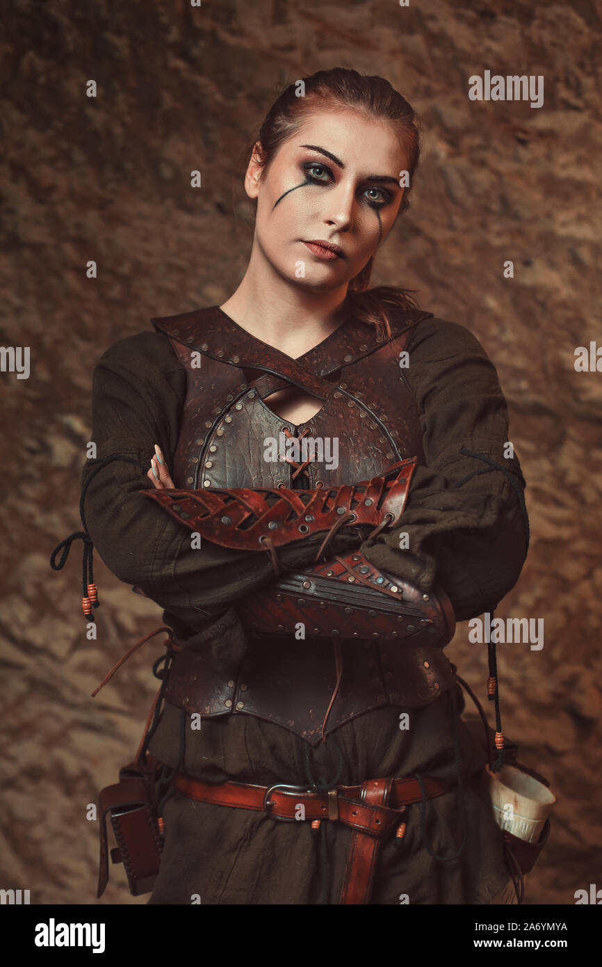 Bold fighter woman Stock Photo - Alamy