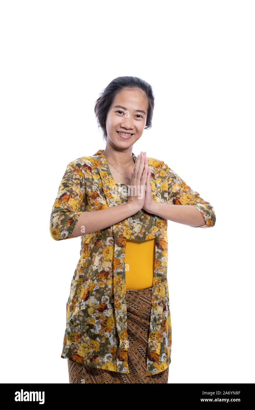 asian indonesian woman wearing traditional javanese cloth Stock Photo ...