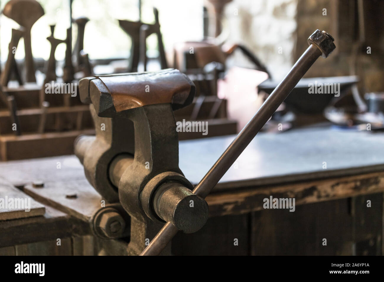 a vice in an workplace Stock Photo - Alamy