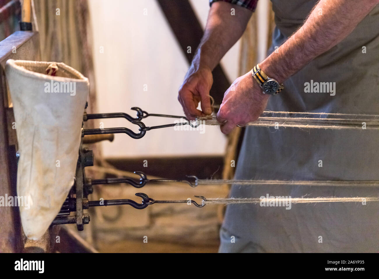 historical rope making in the process Stock Photo - Alamy
