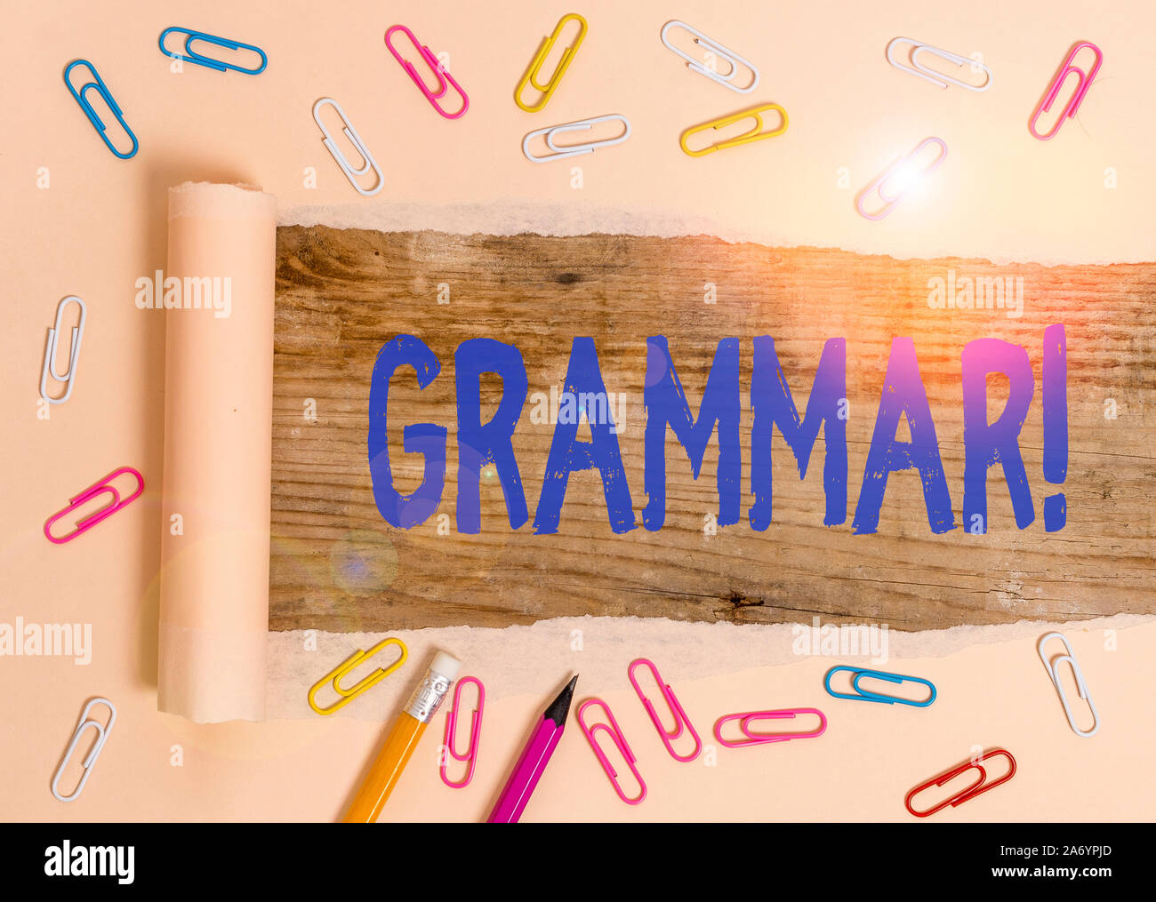 Writing note showing Grammar. Business concept for whole system ...
