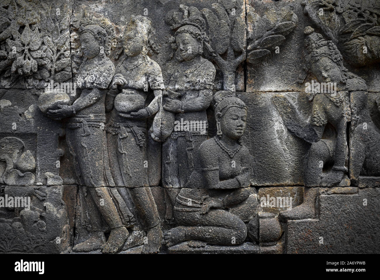 Borobudur relief hi-res stock photography and images - Alamy