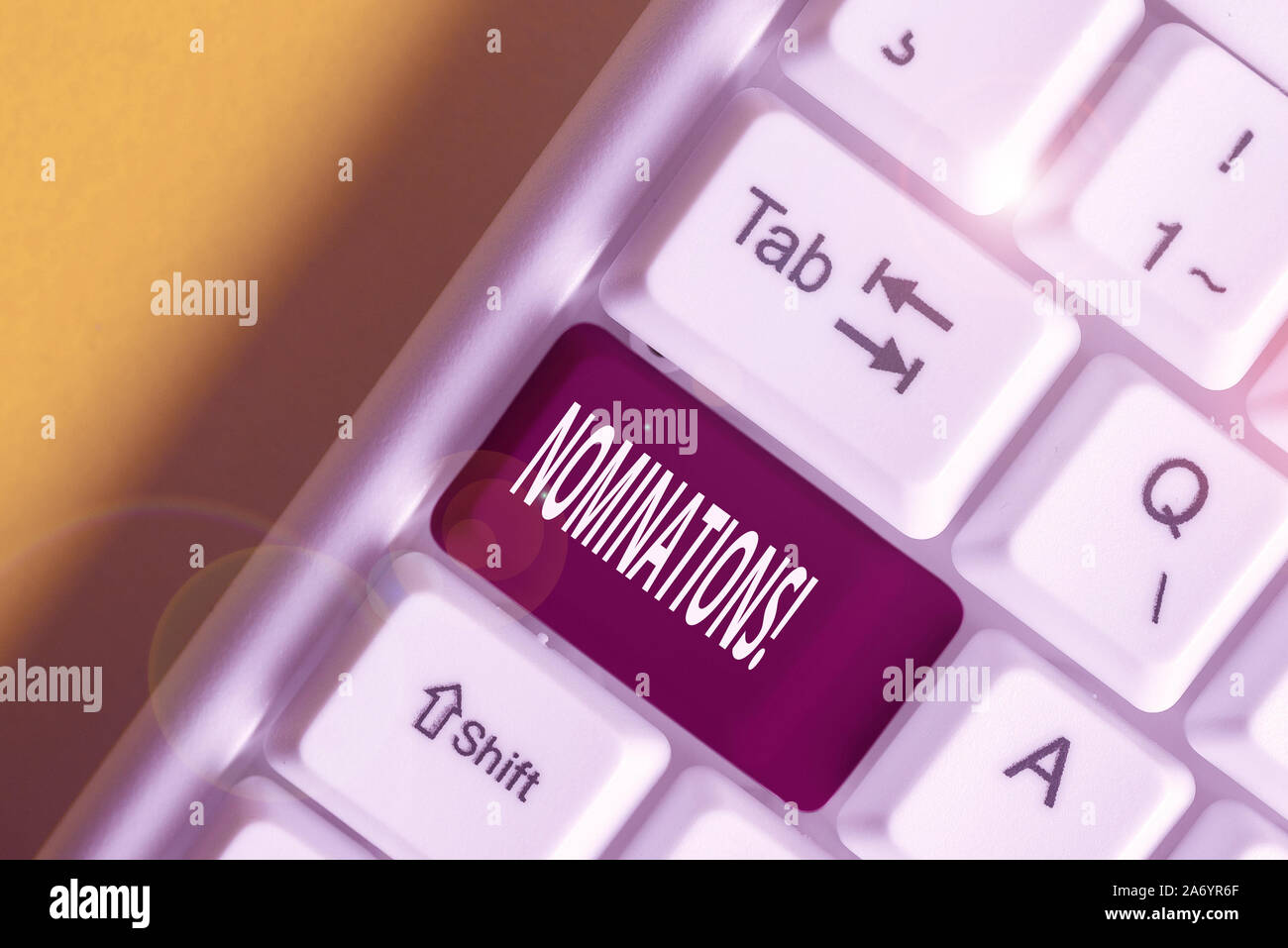 Conceptual hand writing showing Nominations. Concept meaning action of ...