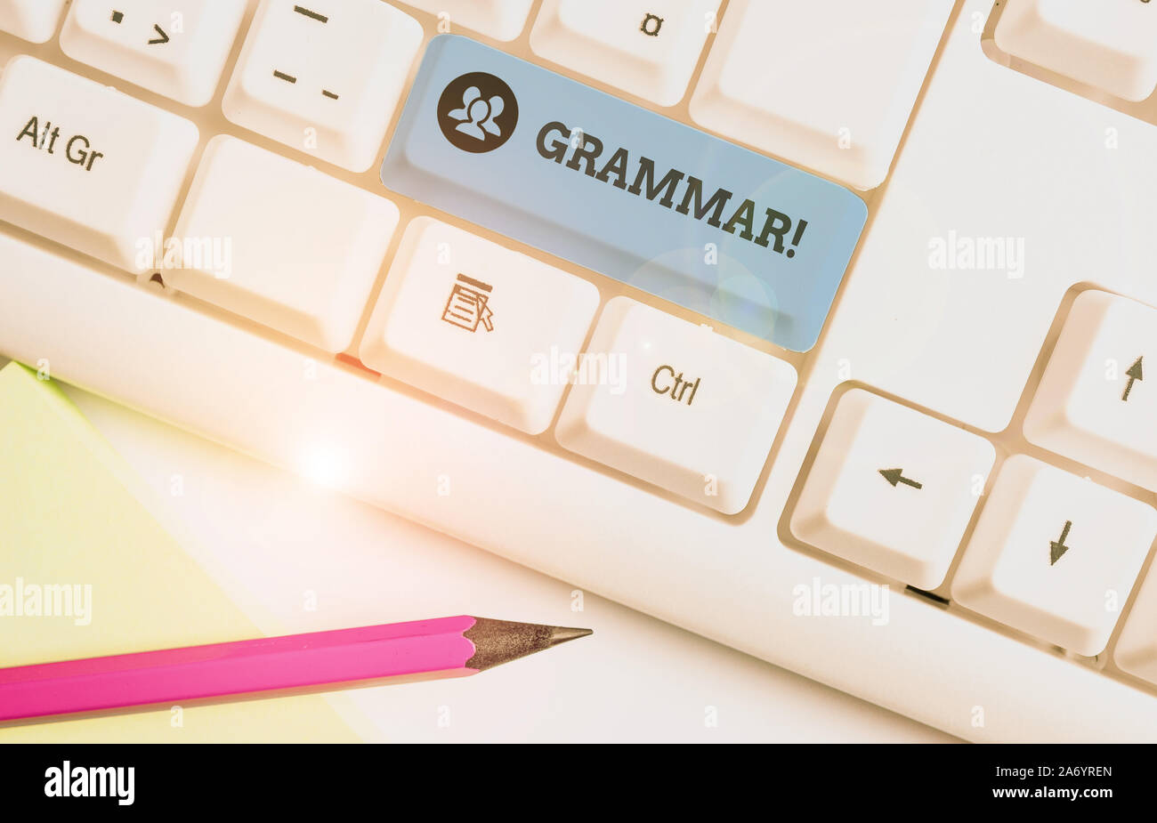 Text sign showing Grammar. Business photo text whole system structure ...