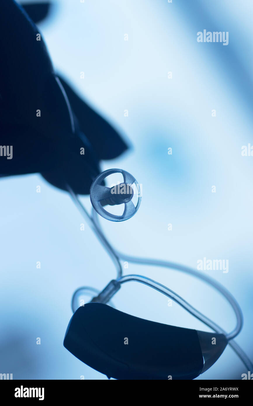Digital modern technology for deaf people micro hearing aid Stock Photo ...