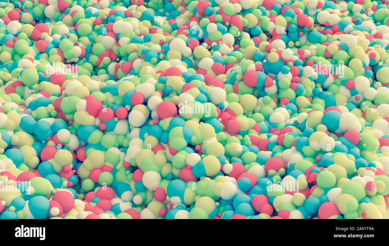 Geometric particle multicolor background. 3d rendering, 3d illustration ...