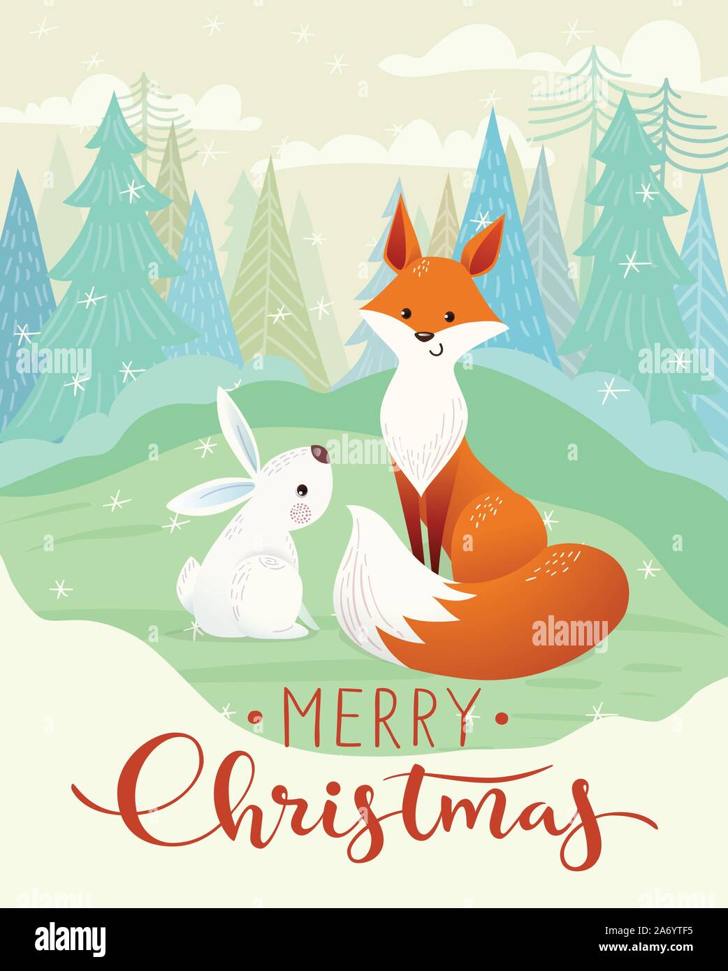 Fox christmas character Stock Vector Images - Alamy