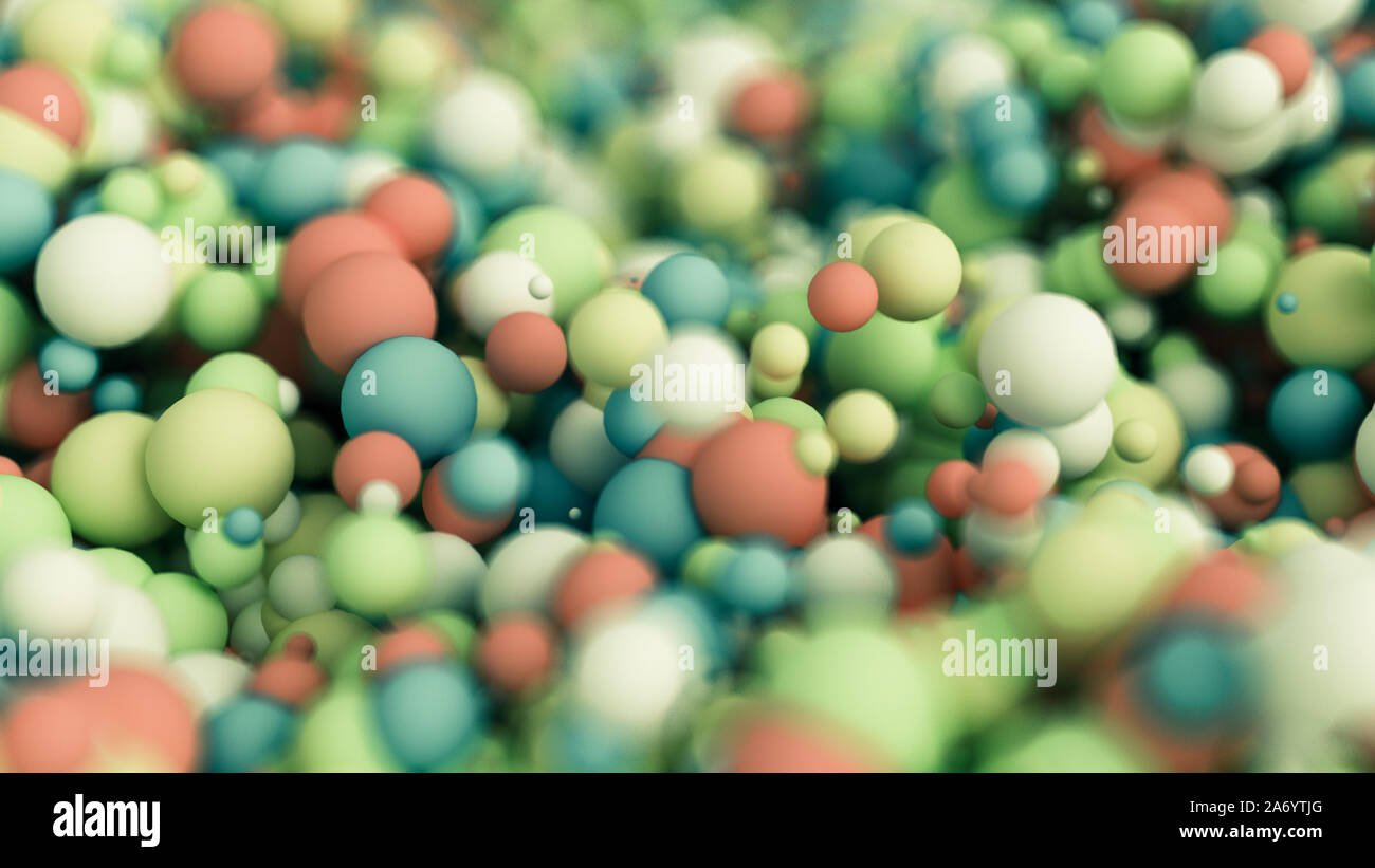 Geometric particle multicolor background. 3d rendering, 3d illustration ...