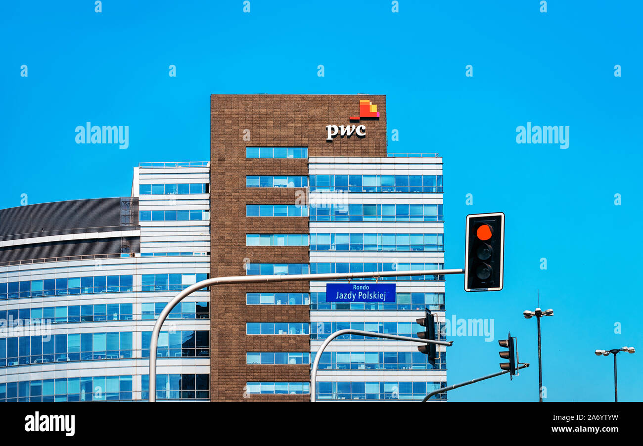 PWC building in Business district Glass office architecture Stock Photo ...