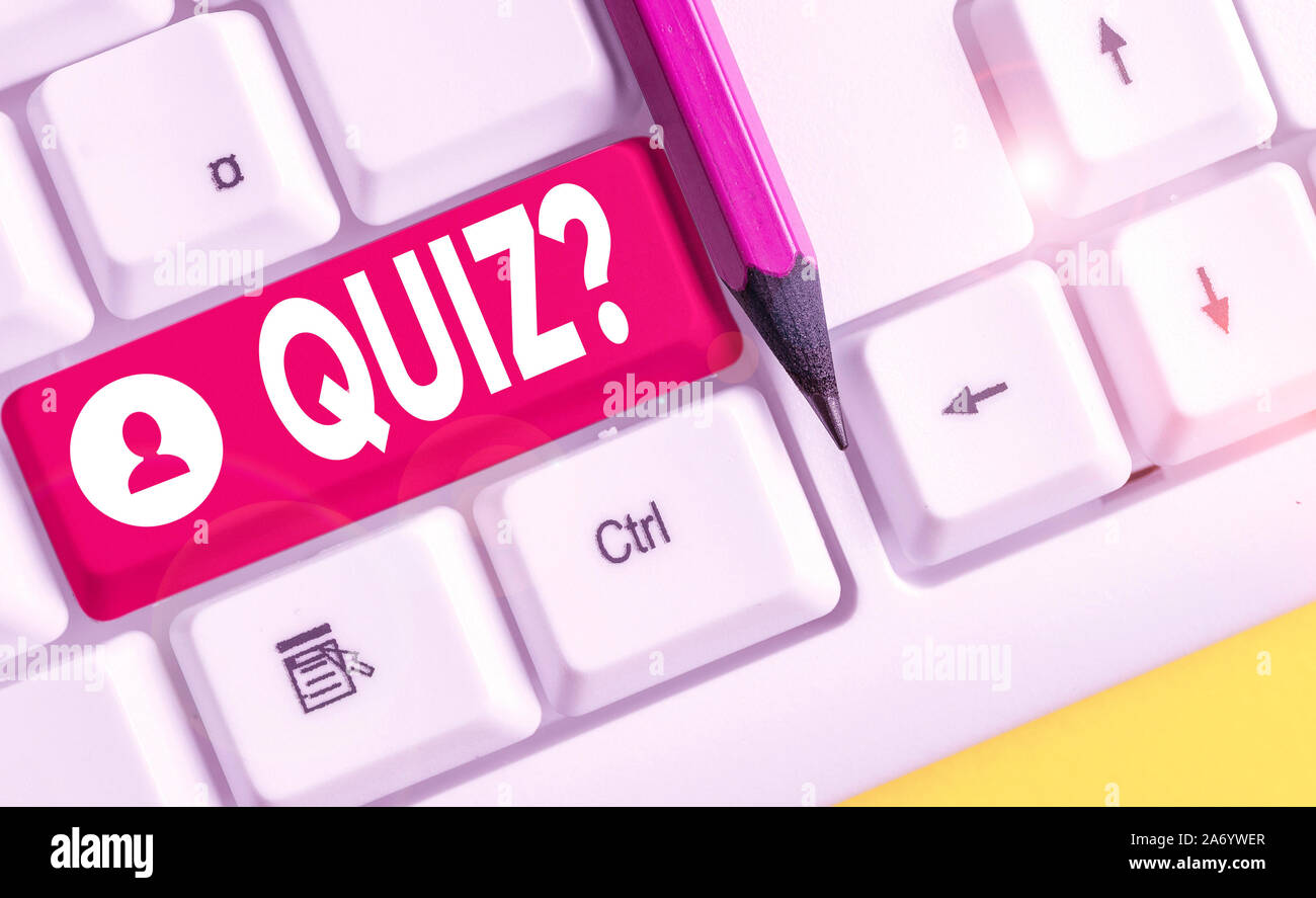 Word writing text Quiz Question. Business photo showcasing test of ...