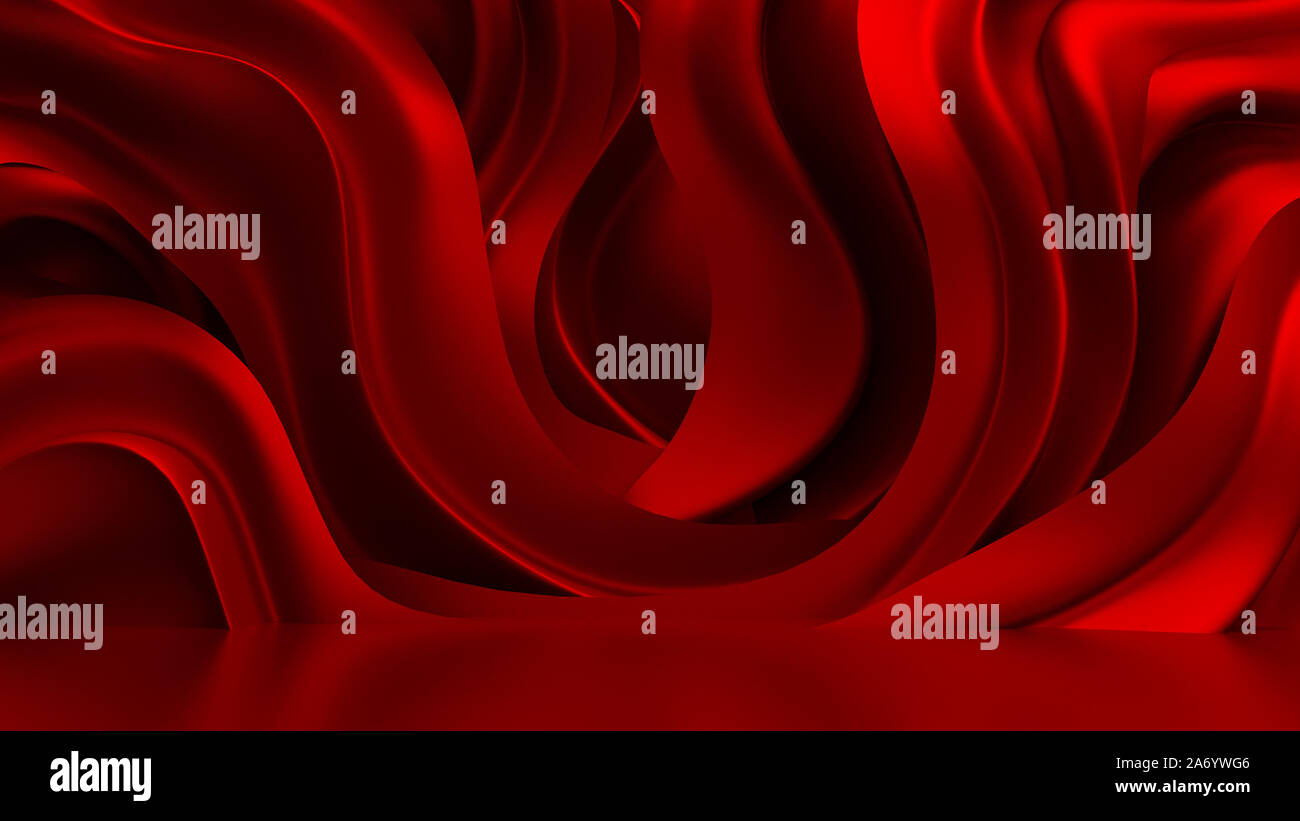 Red background with drapery fabric. 3d rendering, 3d illustration Stock ...